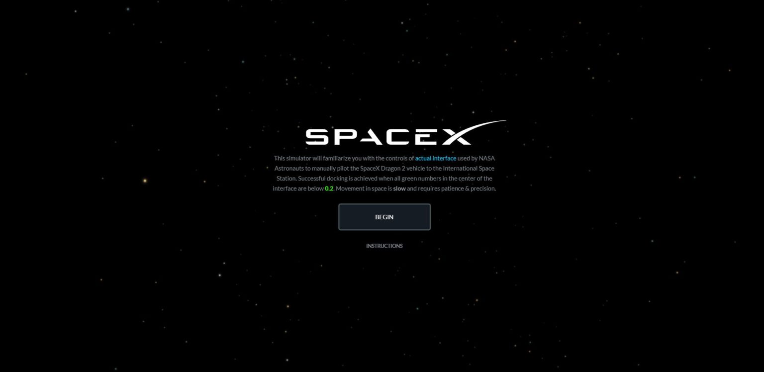 SpaceX launches a simulator that lets you take control of and dock its ...
