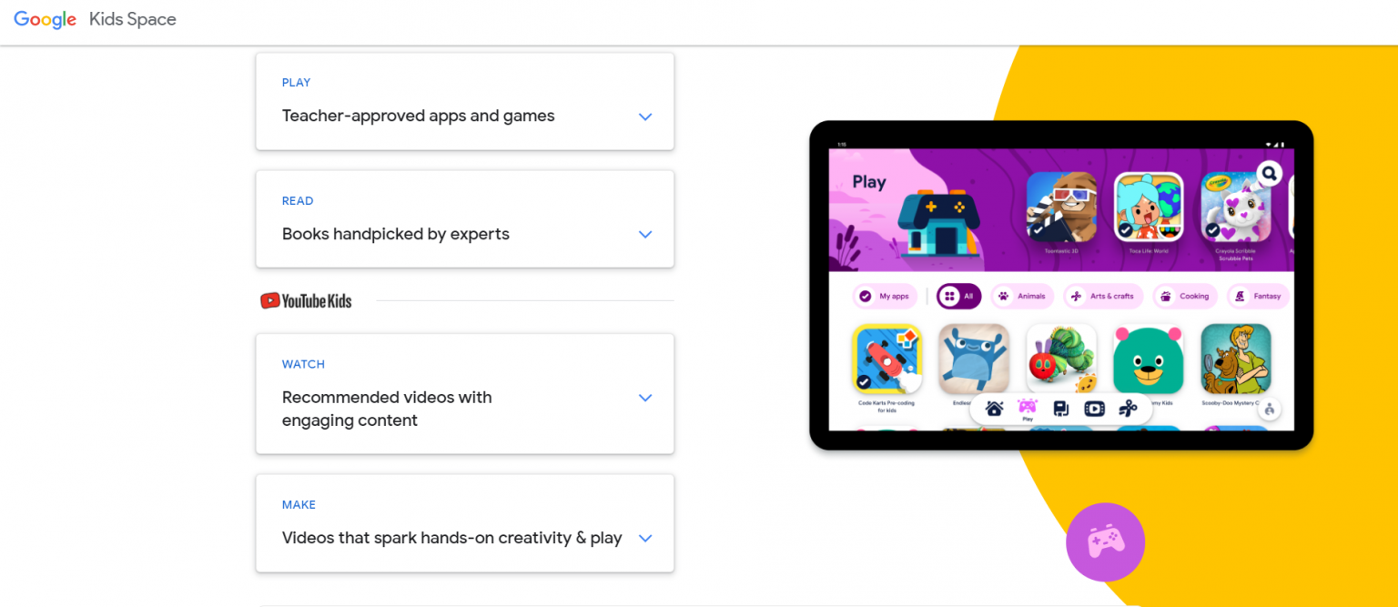 Google launches 'Kids Space' for Android tablets as a safe space for ...