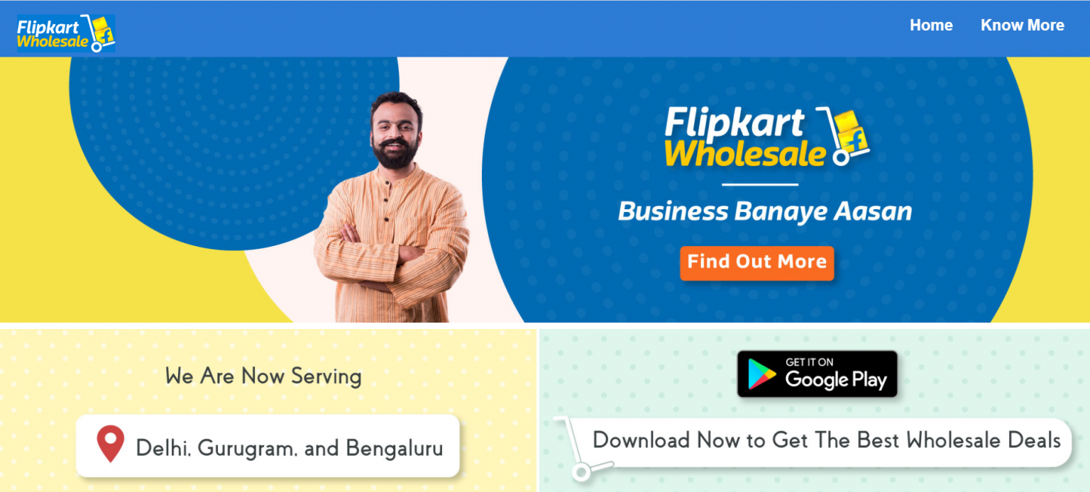 Flipkart launches a new wholesale e-commerce platform called "Flipkart ...